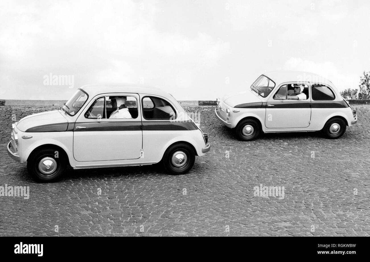 50s fiat Banque d'images noir et blanc - Alamy