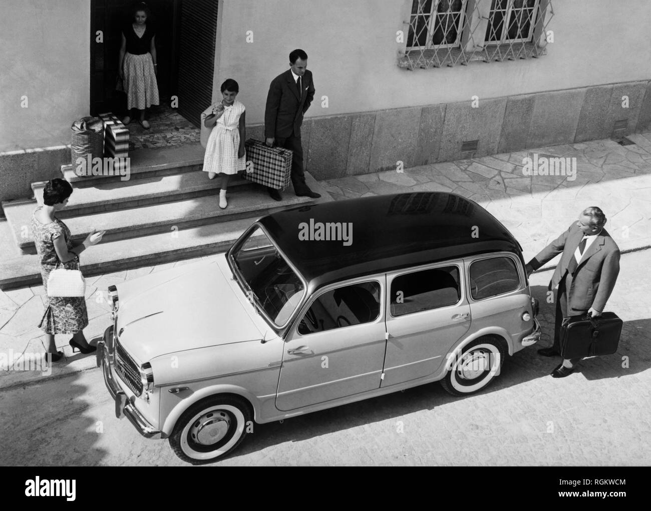 50s fiat Banque d'images noir et blanc - Alamy