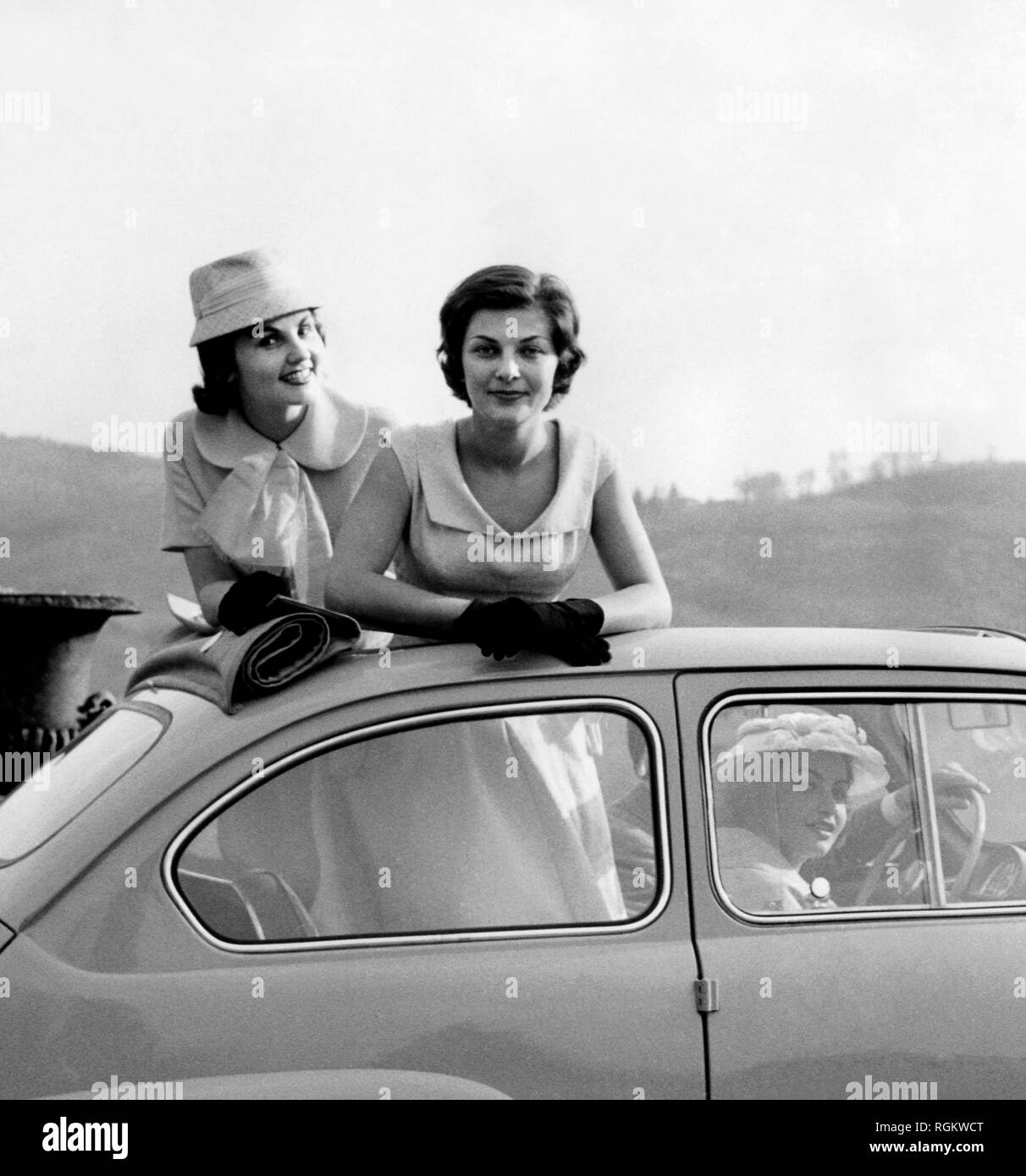 50s fiat Banque d'images noir et blanc - Alamy