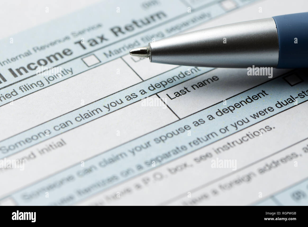 Irs 1040 Banque d'image et photos - Alamy