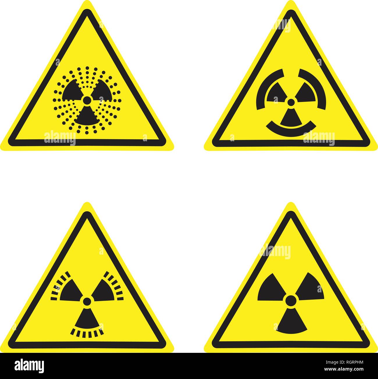 Triangle de danger jaune Banque de photographies et d’images à haute ...