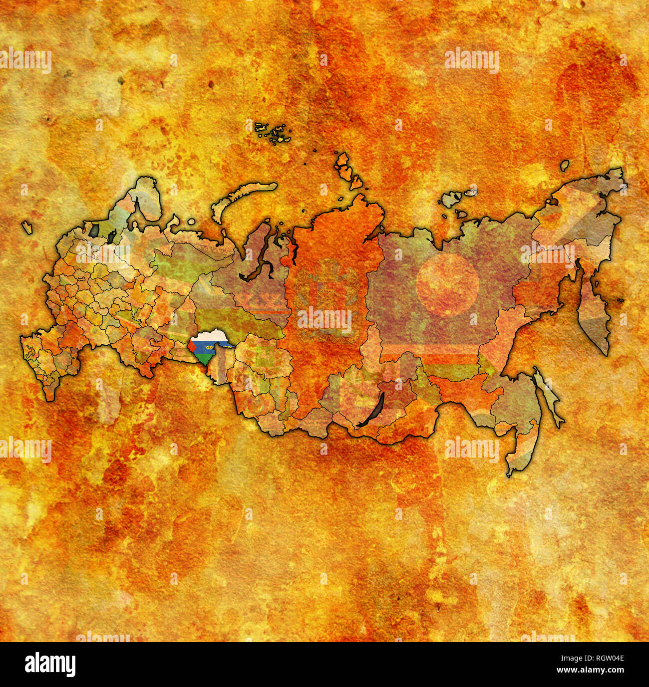 Tyumen oblast flag Banque de photographies et d’images à haute ...