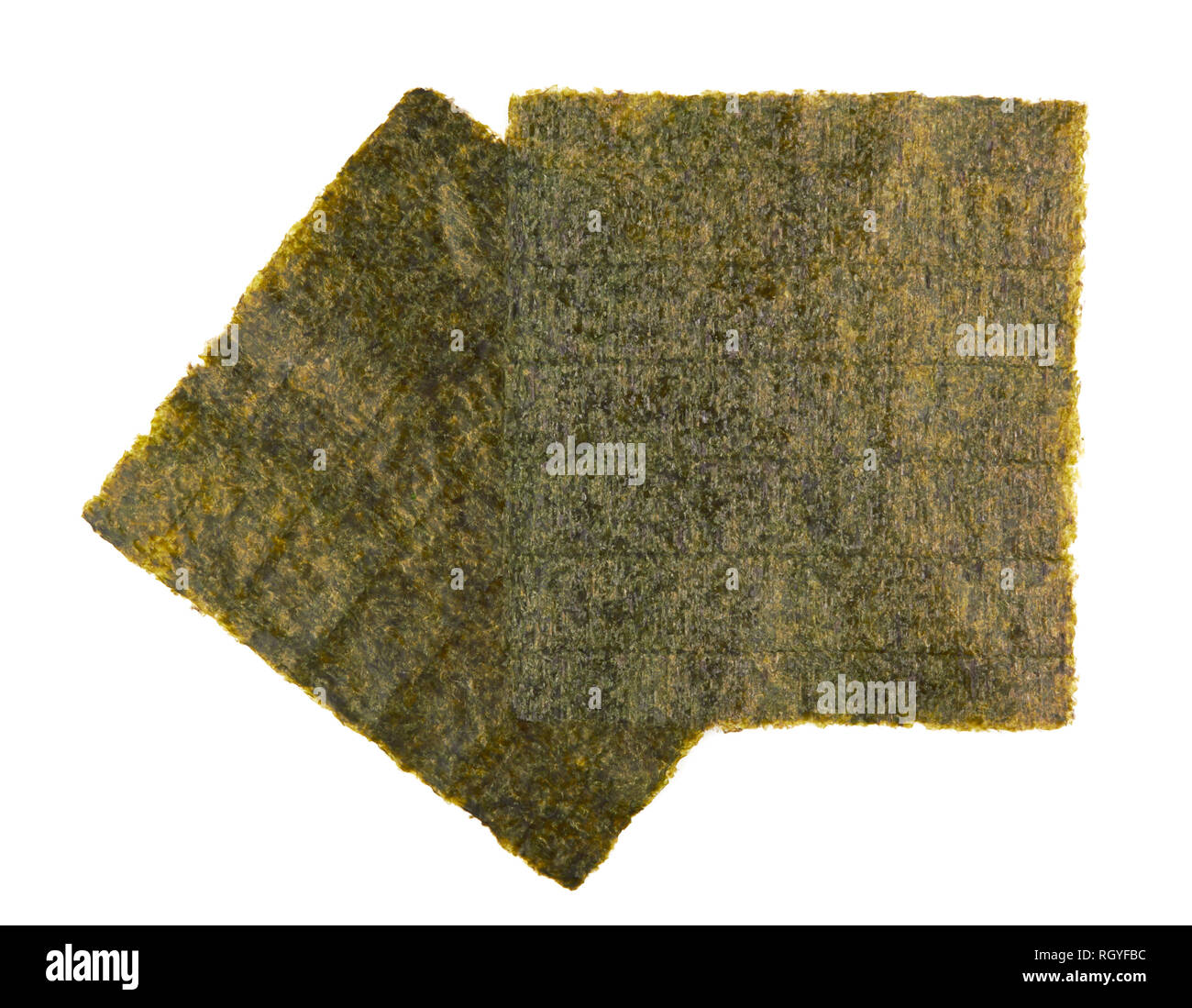 Algues comestibles nori sur fond noir Banque de photographies et d ...