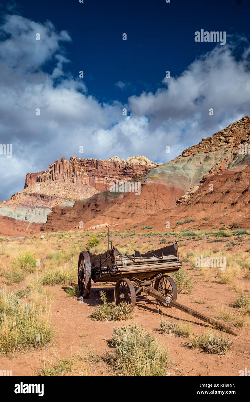 Ce wagon est un des rares vestiges des premiers colons blancs qui sont ...