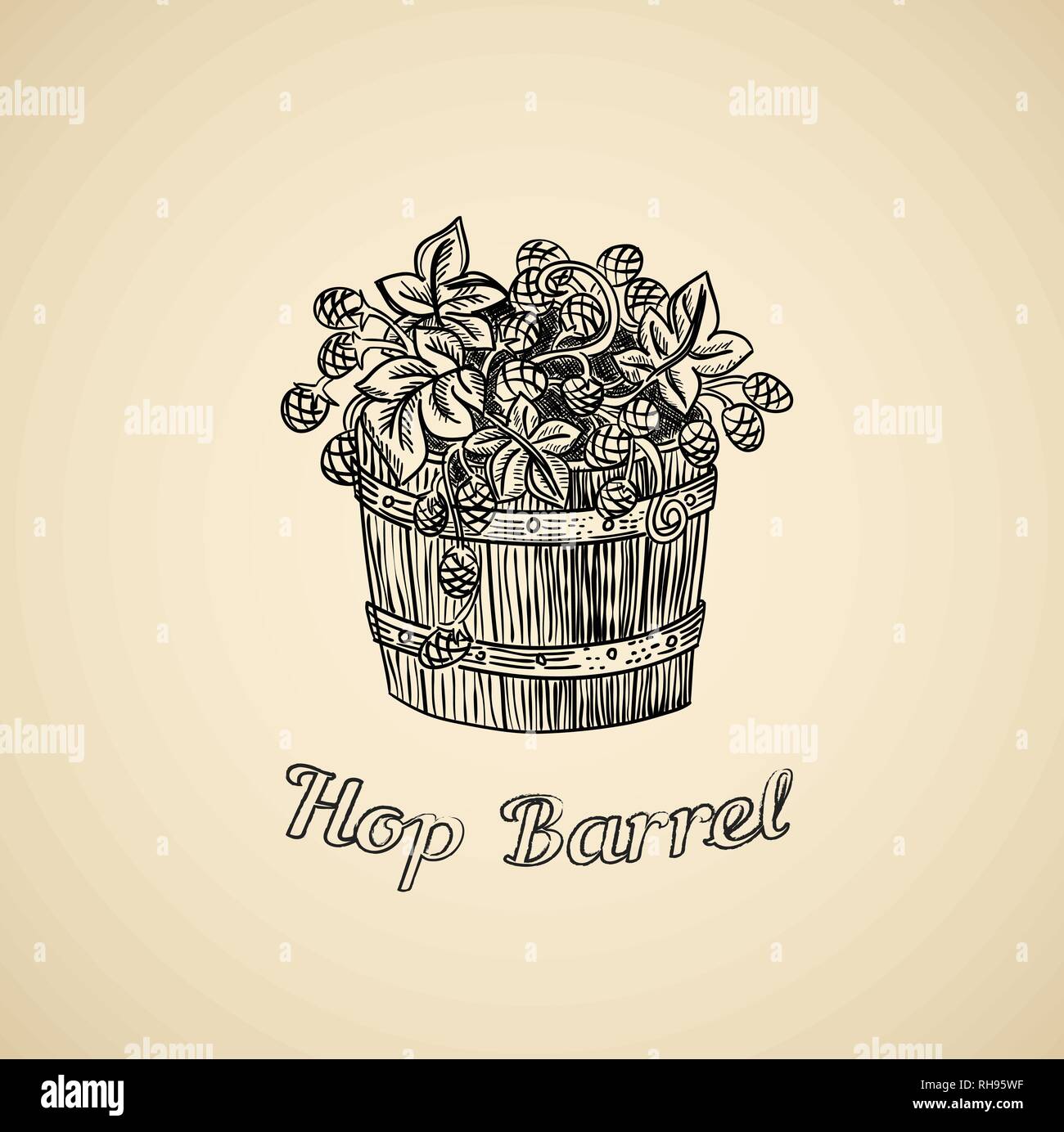 Vector illustration of hand drawn baril de hop - style illustration ...