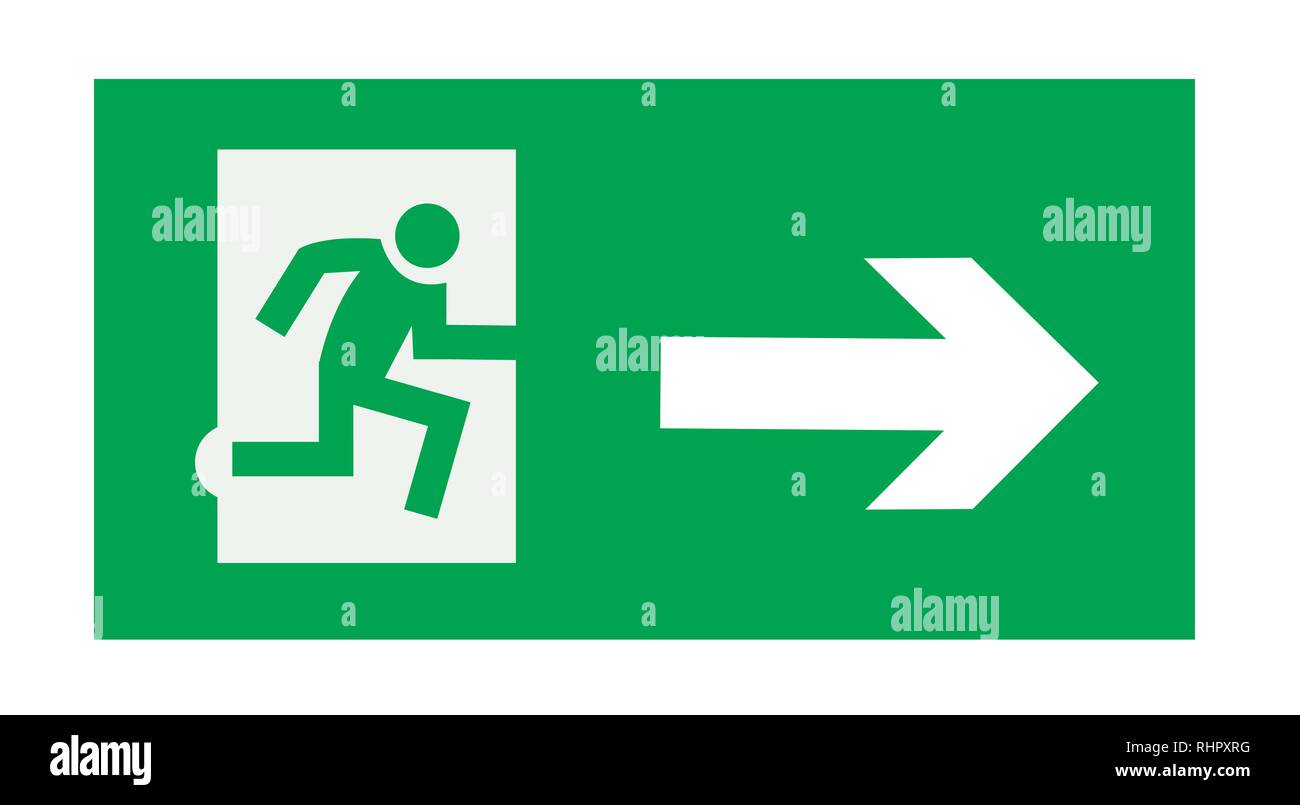 Enseigne de sortie de secours lumineuse Banque d'images vectorielles ...