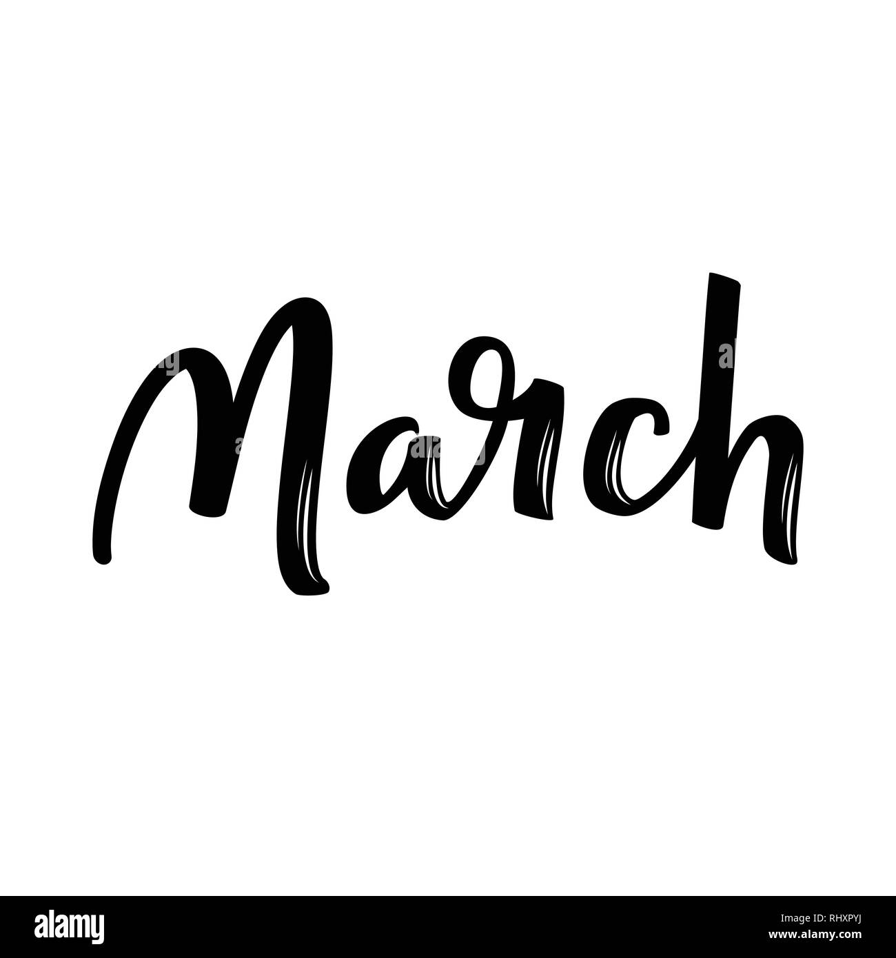 Le mois de mars dessin Banque de photographies et d’images à haute ...