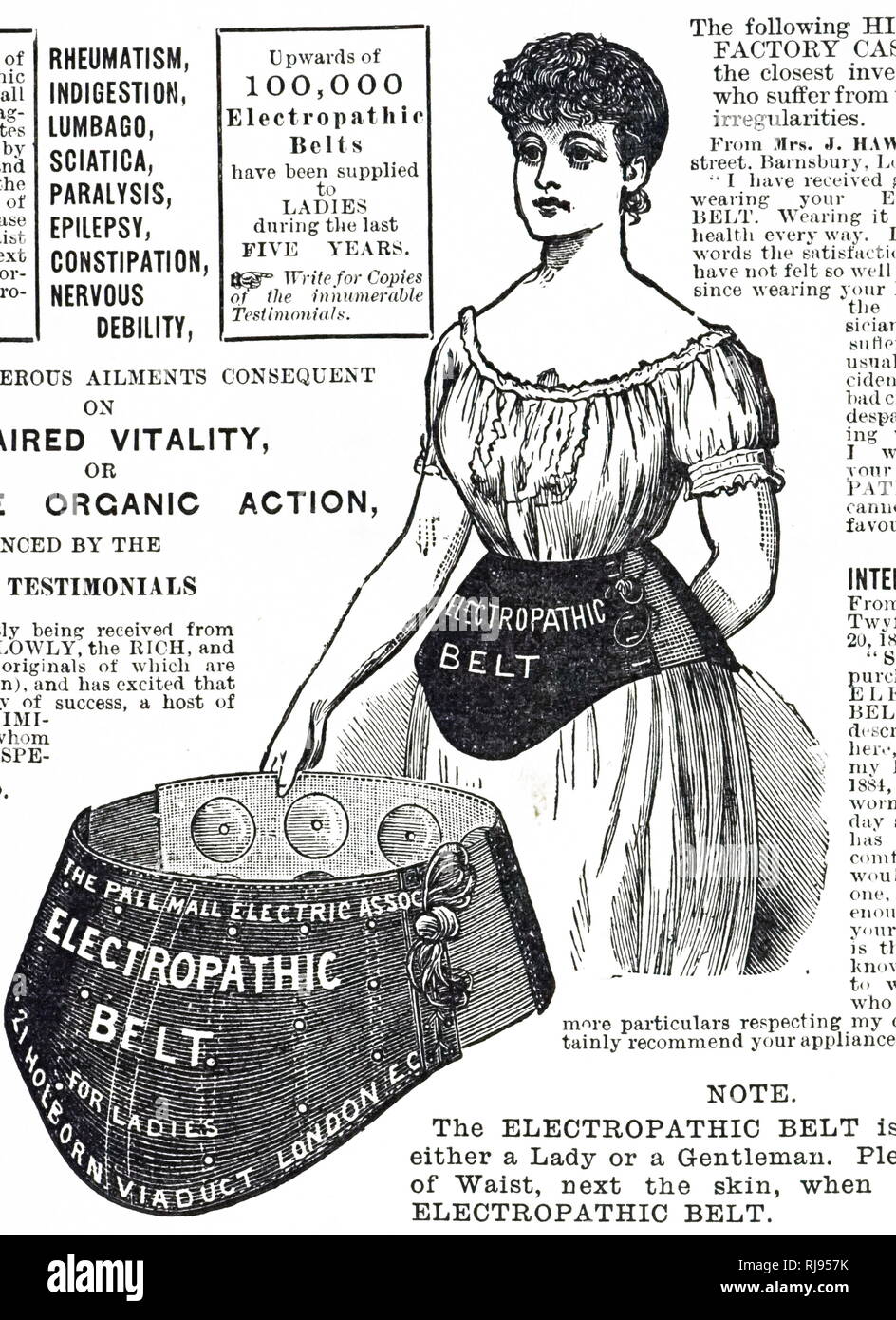 Electropathic belt Banque de photographies et d’images à haute résolution - Alamy