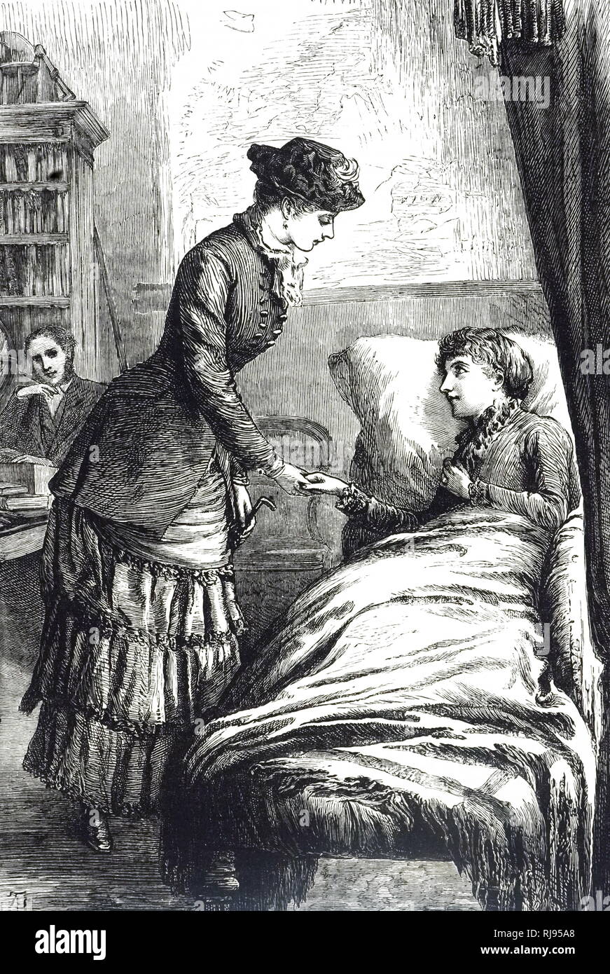 Sick woman 19th century Banque de photographies et d’images à haute ...