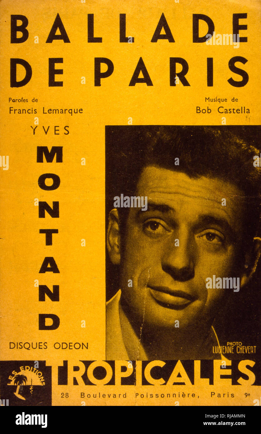 Couvercle pour "Le livre de ballade de Paris 1955, une chanson ...