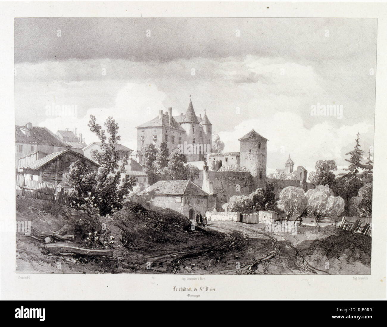 French castle drawing Banque de photographies et d’images à haute ...