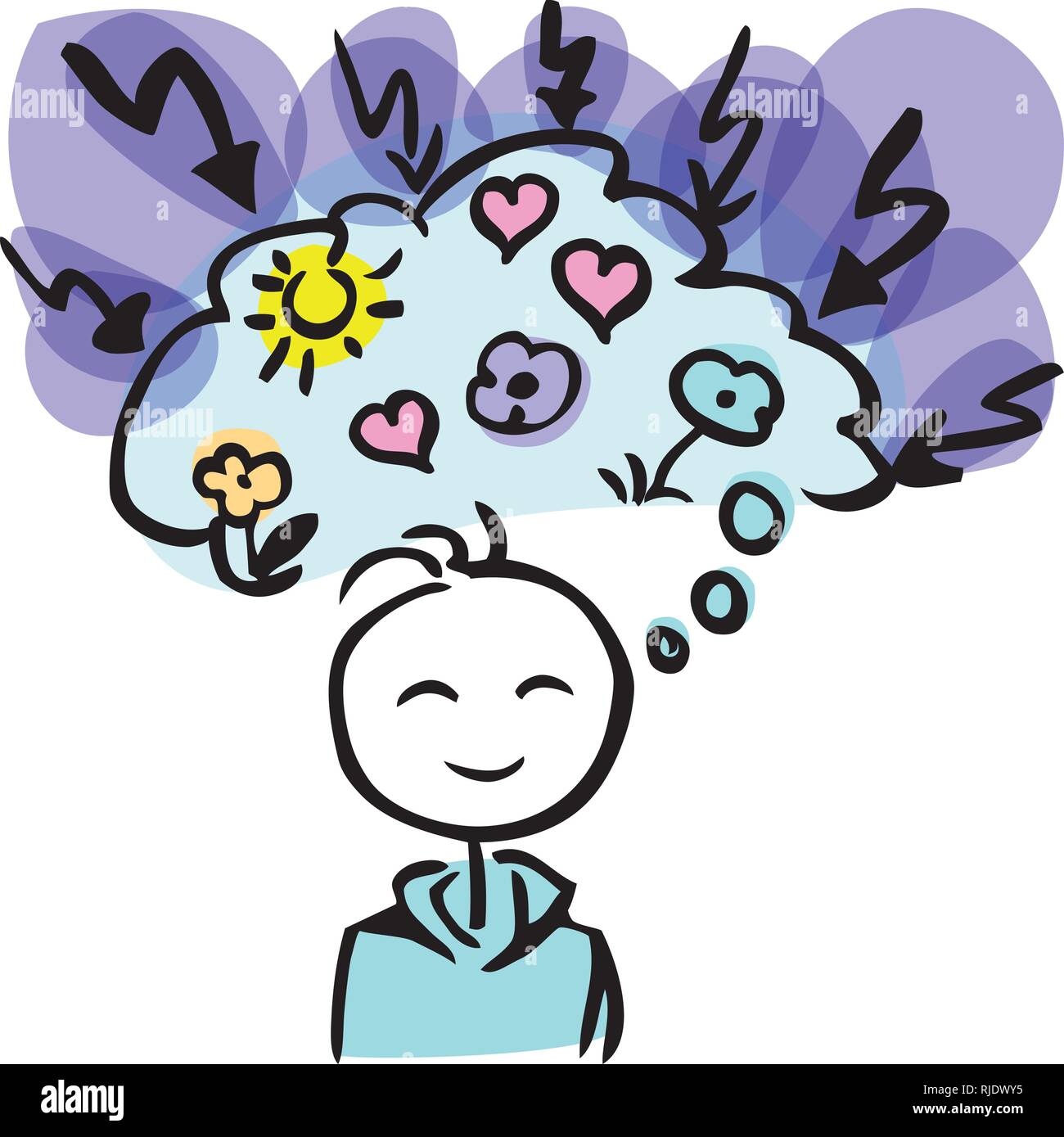 Positive thinking vector Banque de photographies et d’images à haute ...