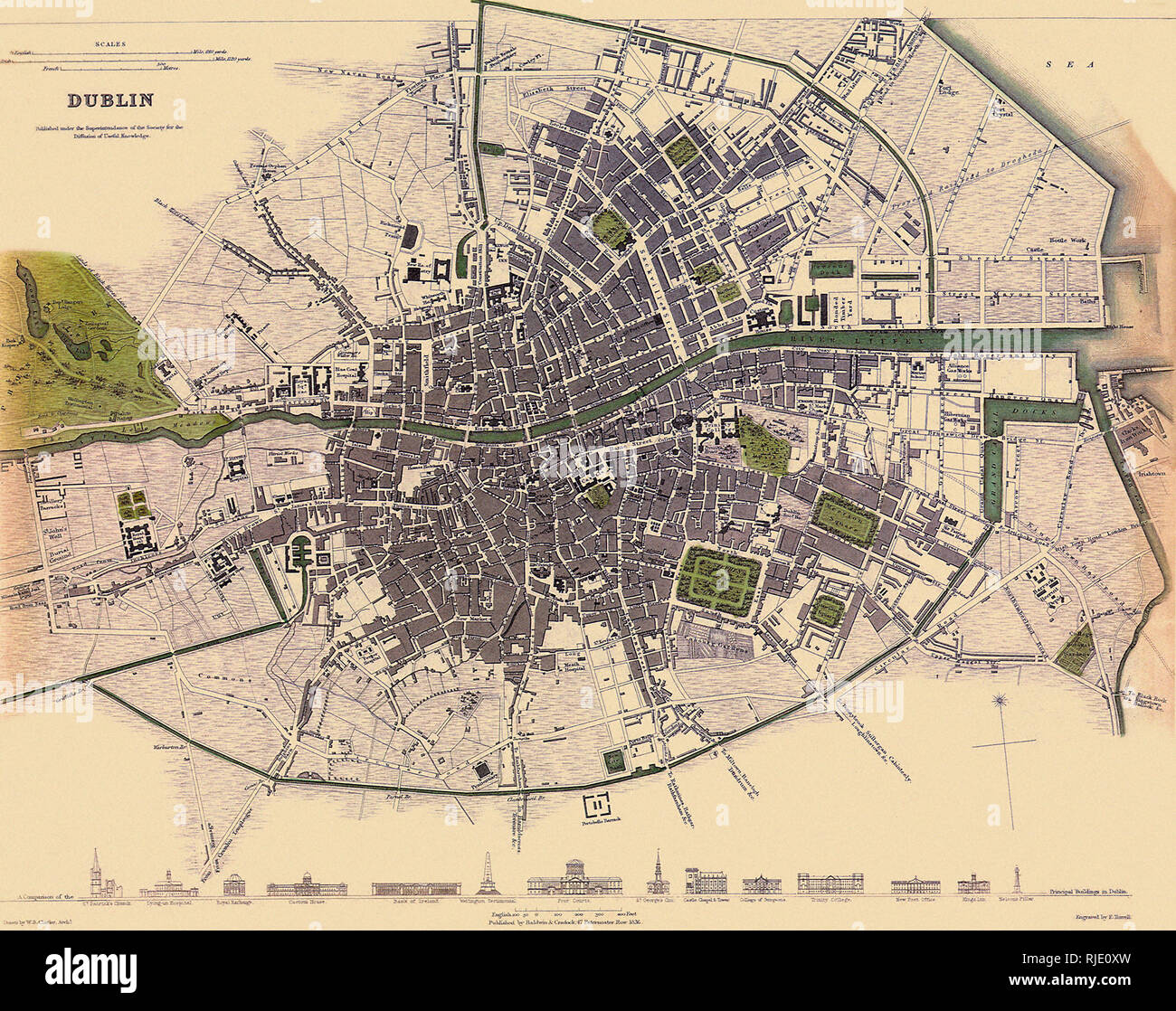 Map of dublin Banque de photographies et d’images à haute résolution ...