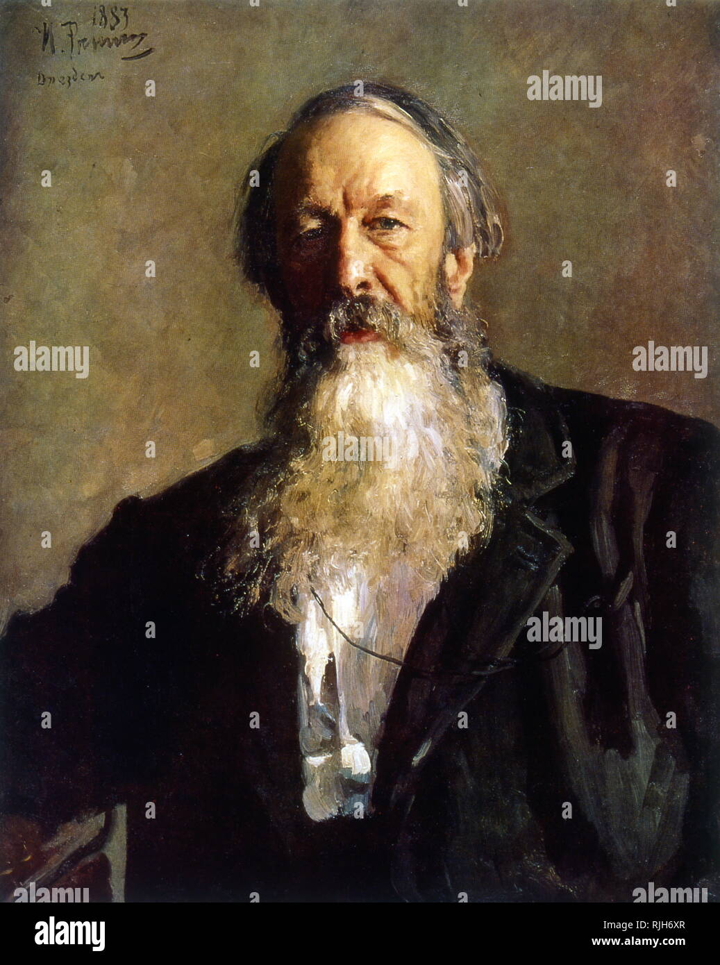 Portrait de V.V. Stasov, 1883, par Ilya Repine (1844 - 1930), russe ...