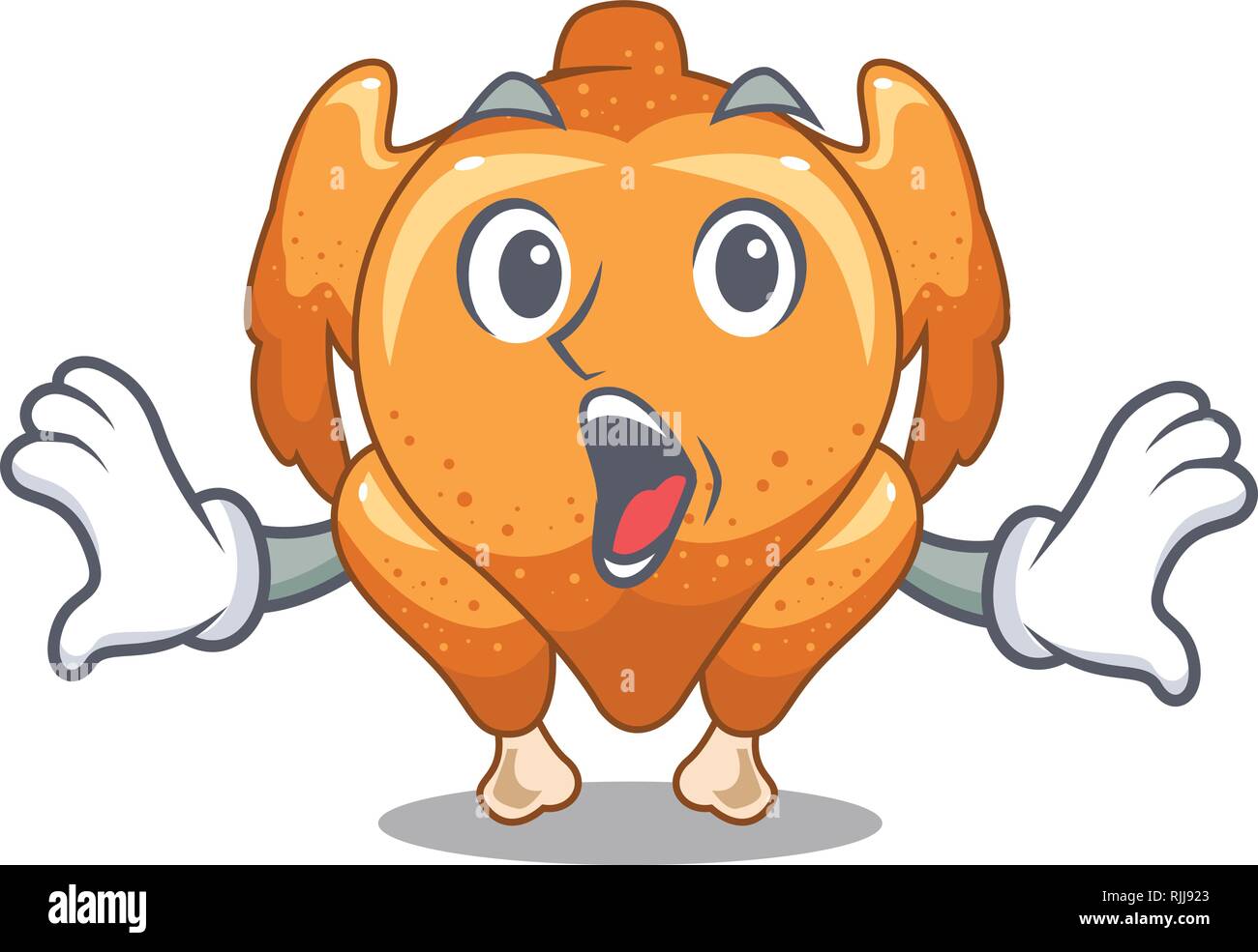 Rôti de poulet surprise est isolé avec des personnages Image ...