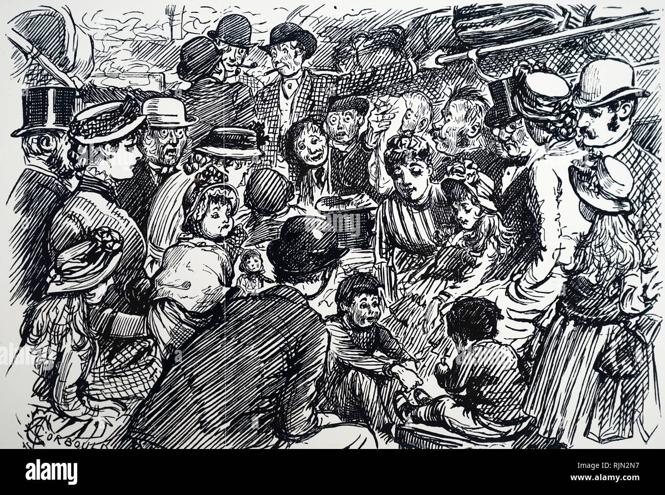 Punch cartoon railway Banque de photographies et d’images à haute ...