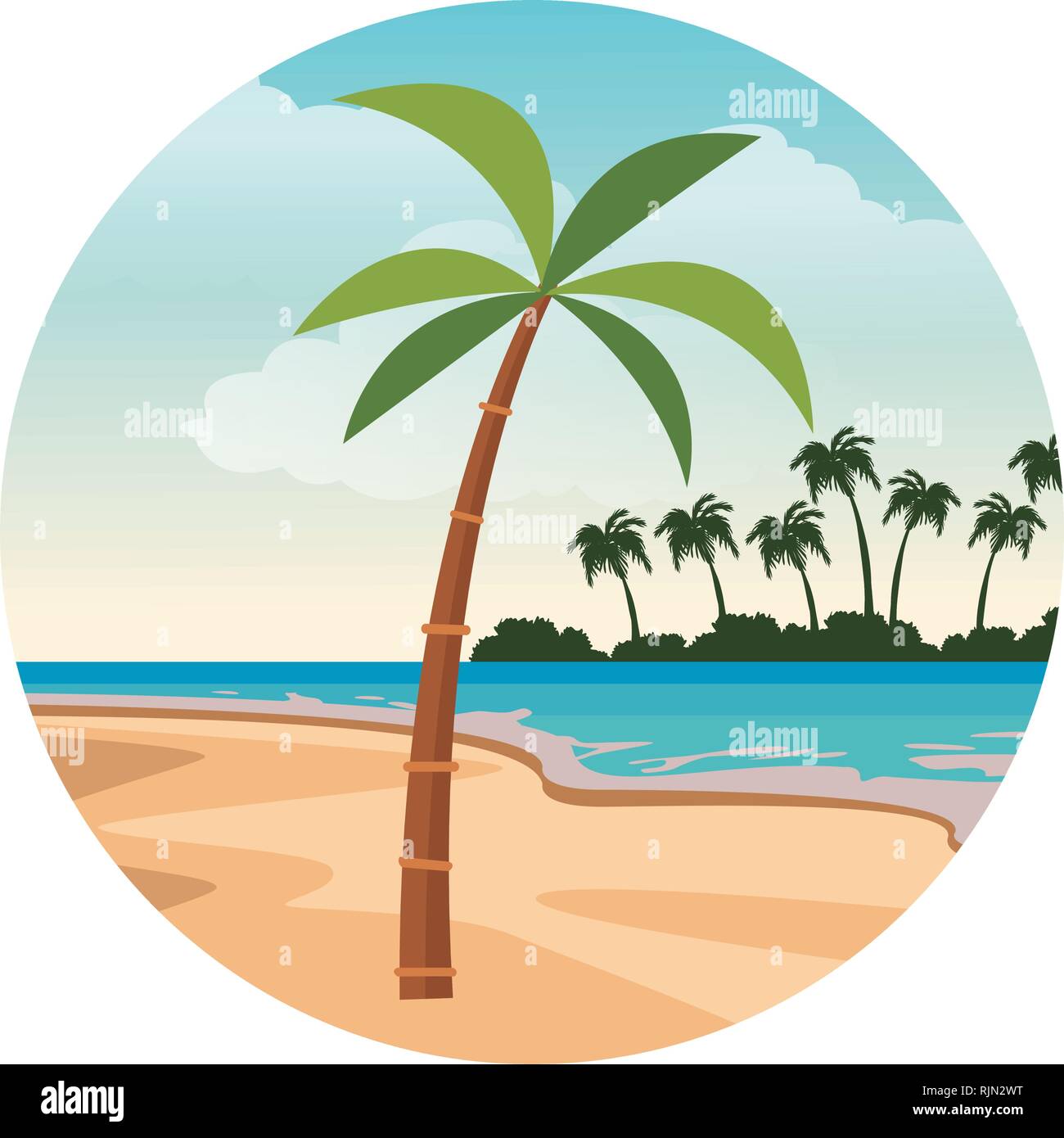 Caricature de palmier Banque d'images vectorielles - Alamy