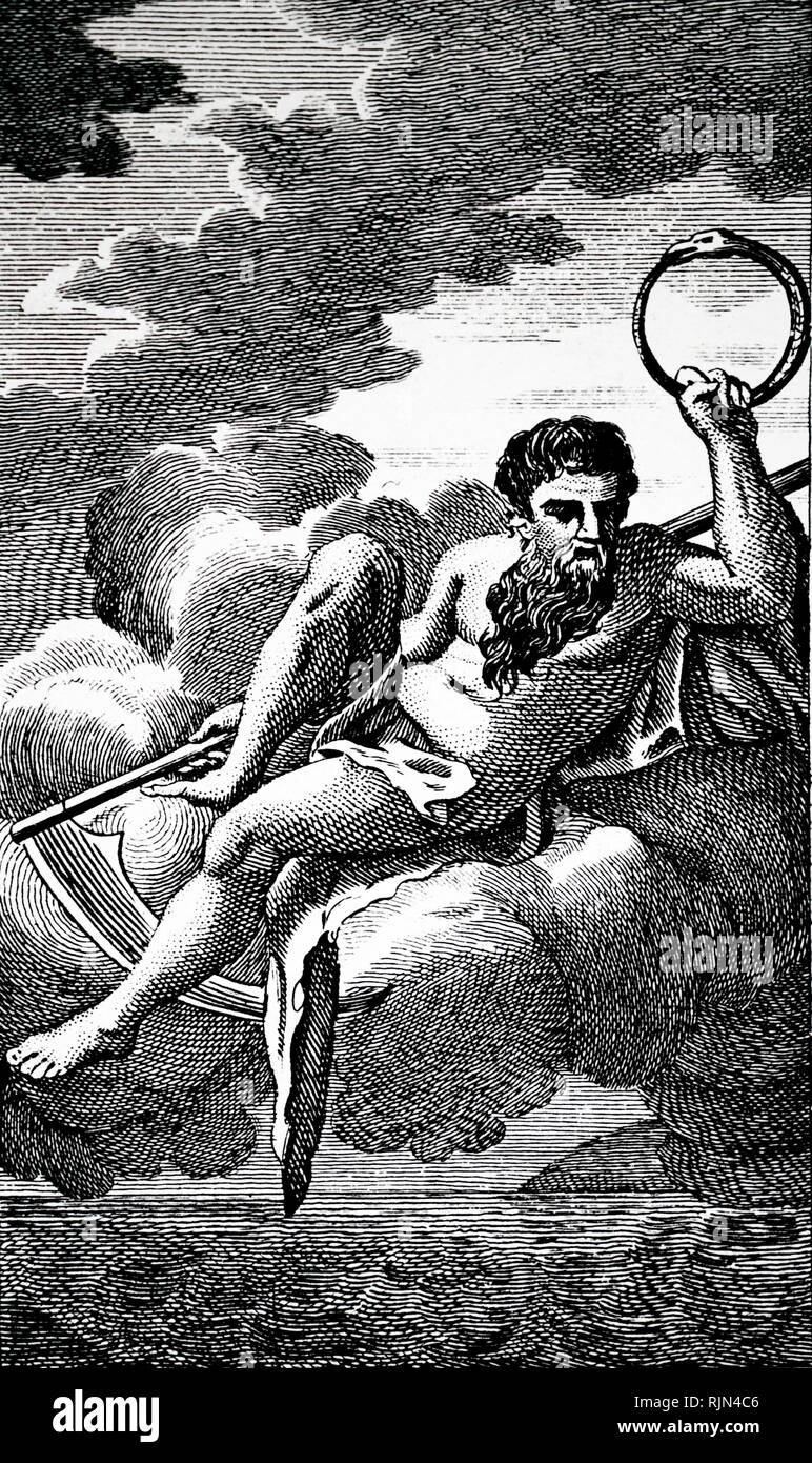 Illustration montrant Saturne (KRONOS) le dieu de la mythologie grecque ...