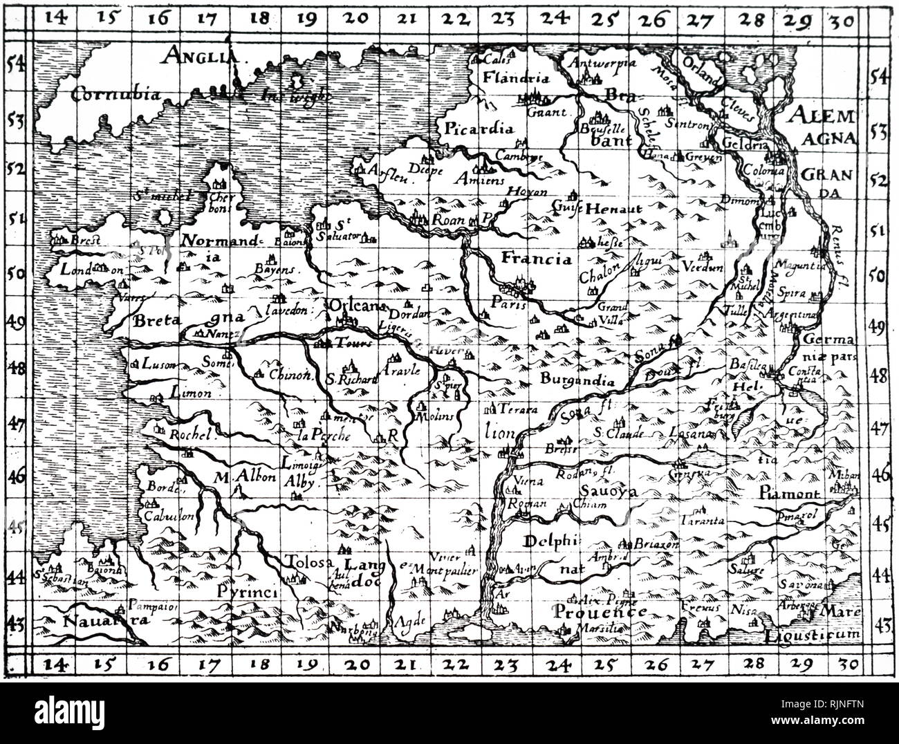 Carte de france 17é siecle Banque de photographies et d’images à haute ...