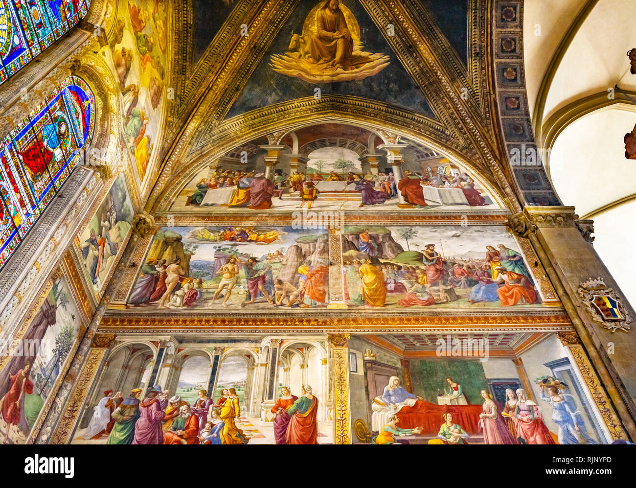 Jean Baptiste Ghirlandaio Fresque Vitrail Chapelle Tornabuoni, l'église ...