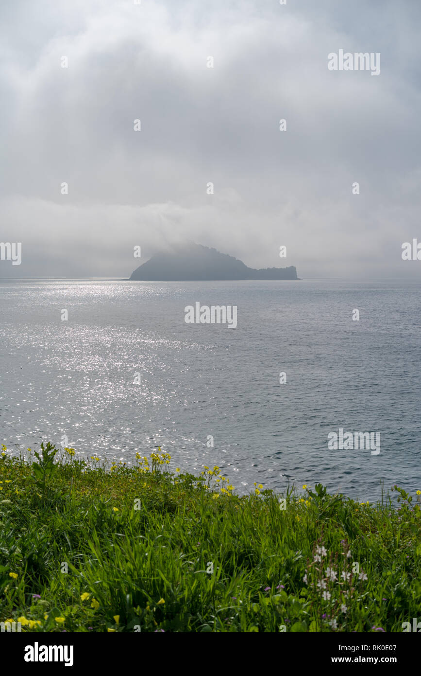 L'Île Gallinara, Mer Ligurienne, Riviera Italienne Photo Stock - Alamy