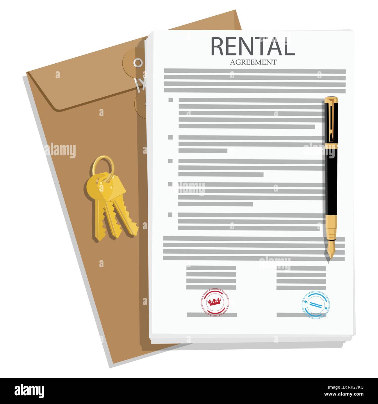 Formulaire de contrat de location Banque d'images vectorielles - Page 2 ...