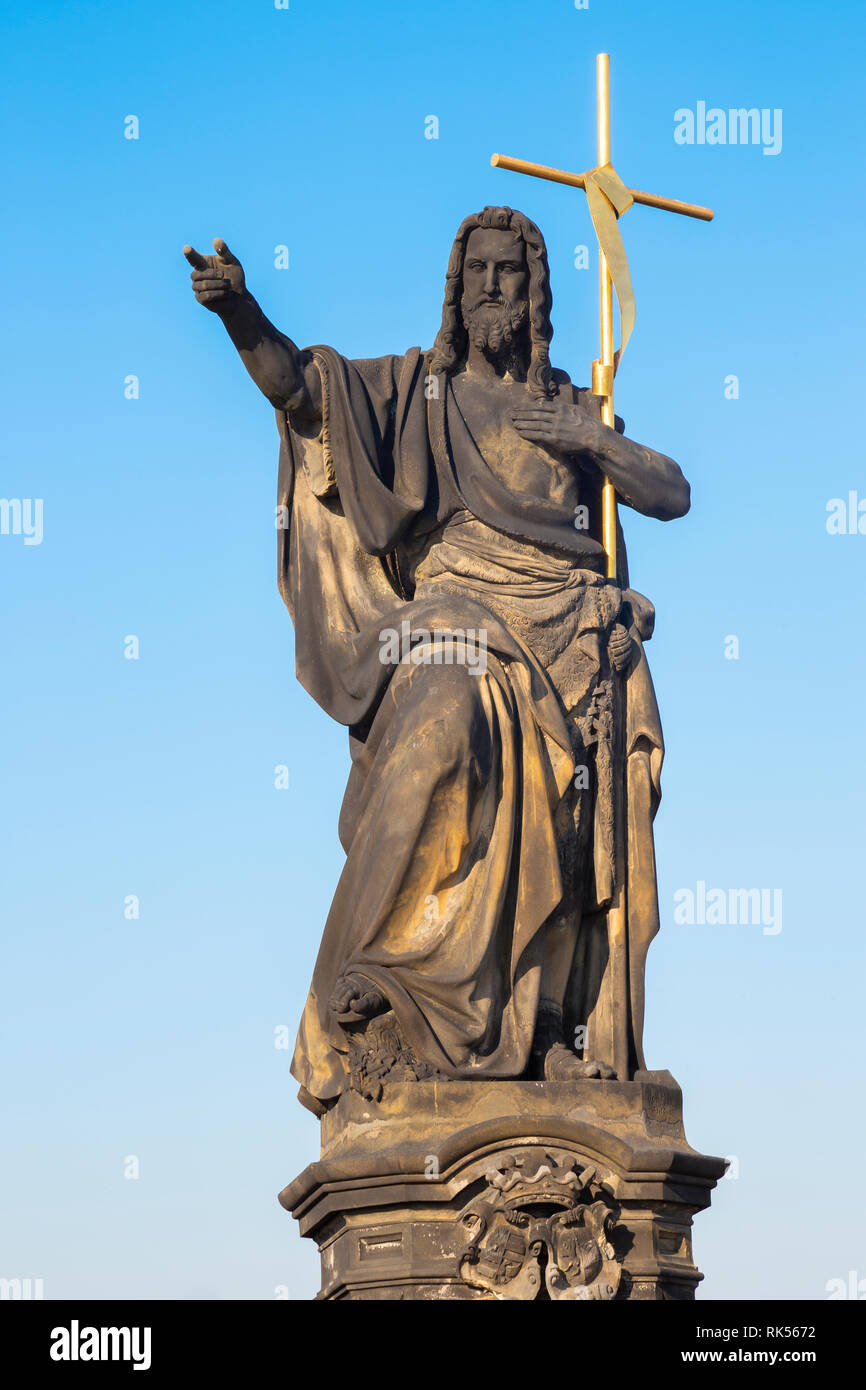Pont charles prague statue de saint jean baptiste Banque de ...