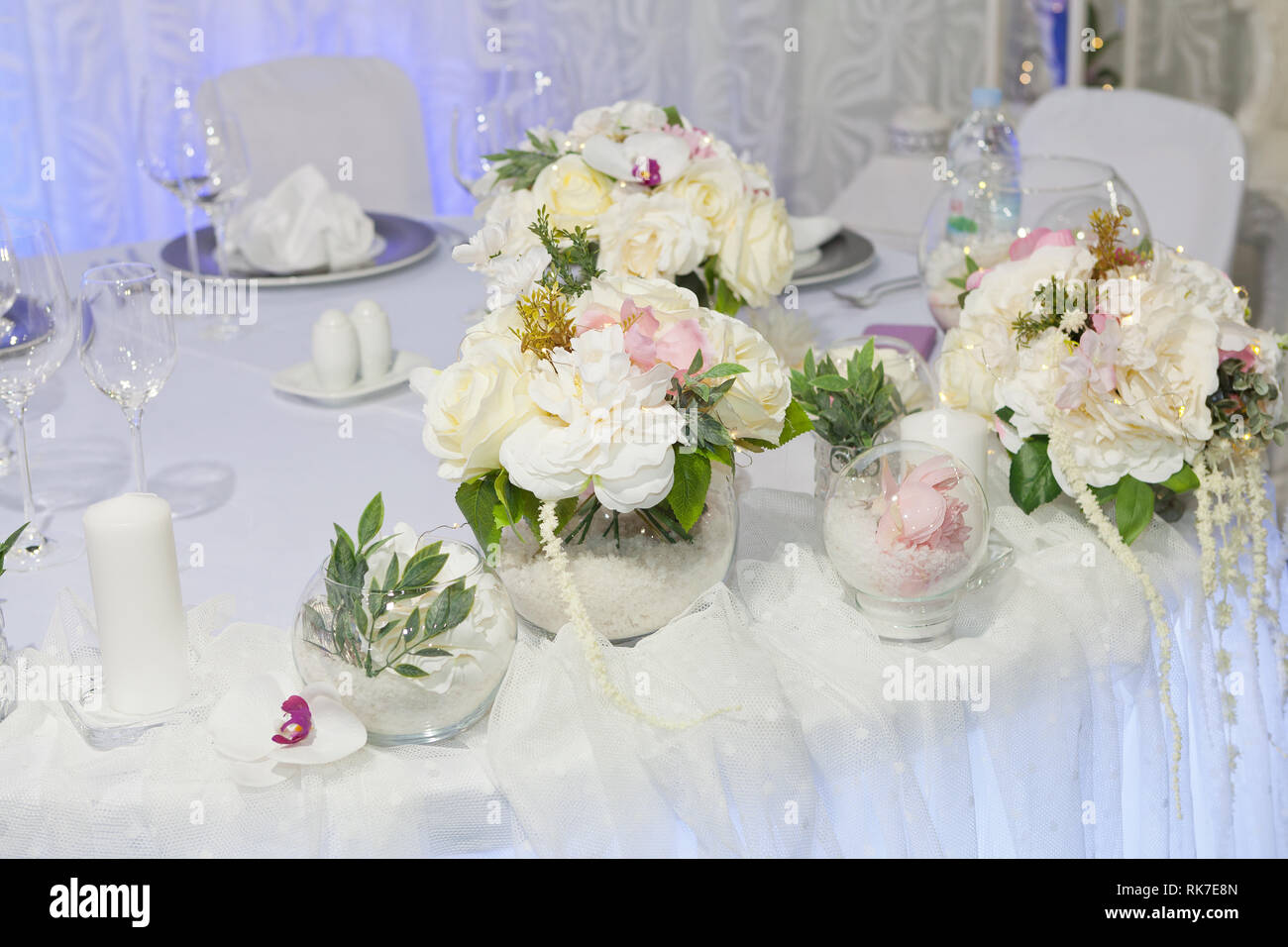 Set de table pour une partie de l'événement ou réception de mariage, le ...