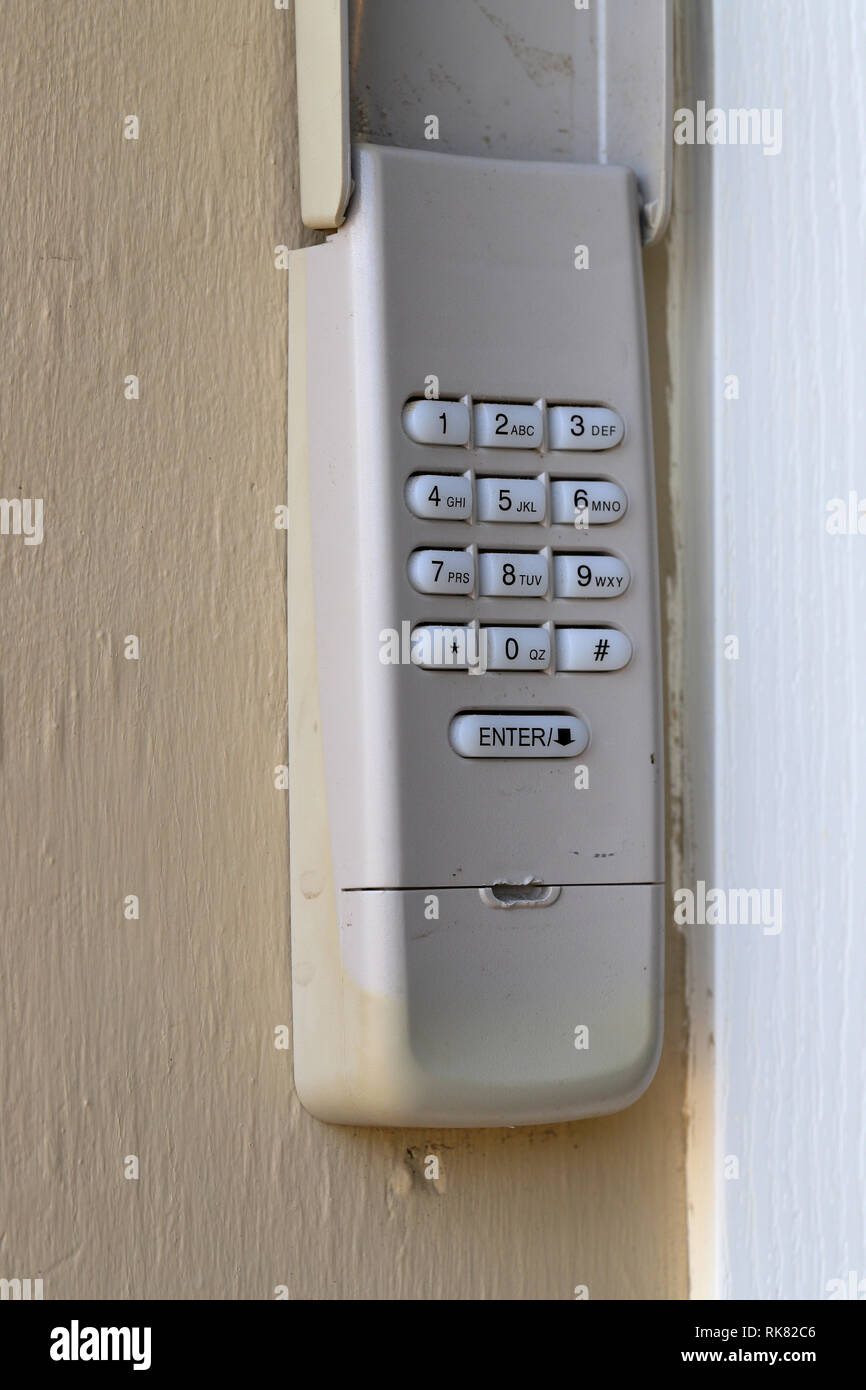 Clavier Code utilisé sur une porte de garage porte d'entrée d'une ...