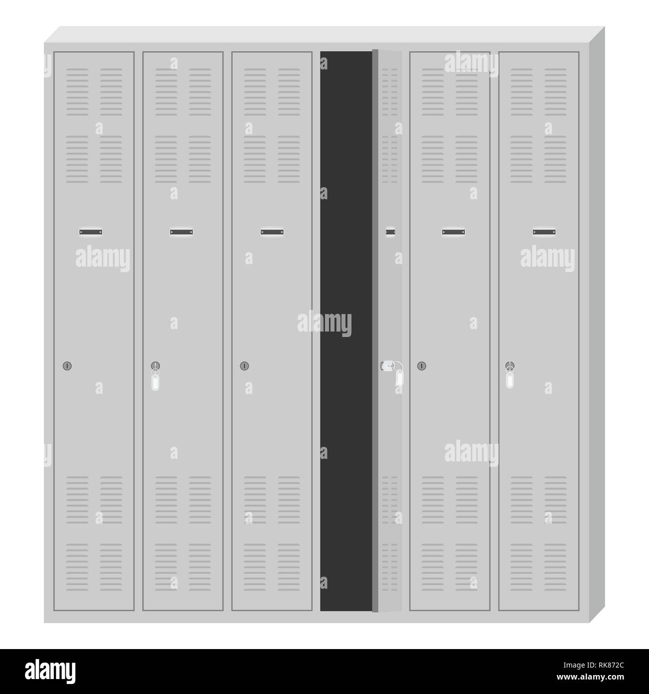 Casier école Banque d'images noir et blanc - Alamy