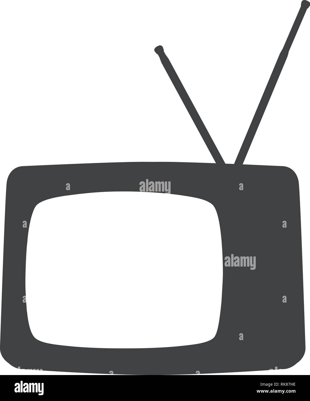 Icône vecteur télévision TV. Pictogramme, signe, symbole Image ...