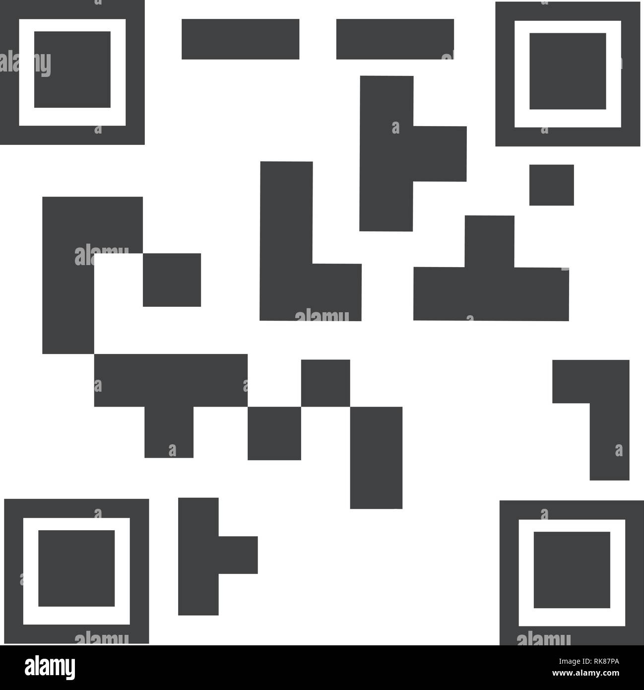 Exemple de code QR de l'illustration vectorielle. Code à barres. L ...
