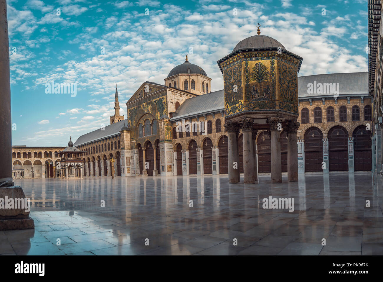 Damas / Syrie : journée de photo panoramique mosquée omeyyades situé ...