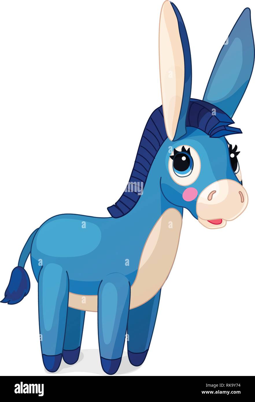 Vector cartoon animal petit âne : clipart Image Vectorielle Stock - Alamy