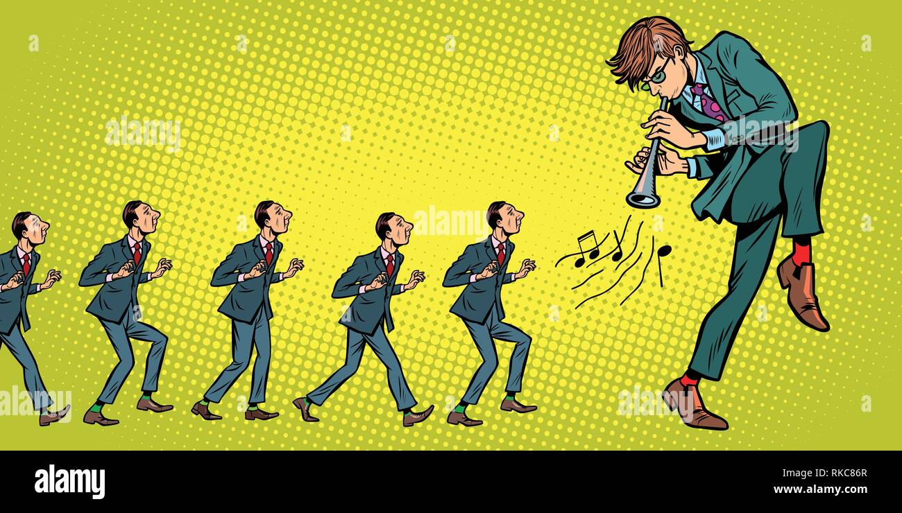 La magie de la musique, un concert concept. Les gens suivent le ...