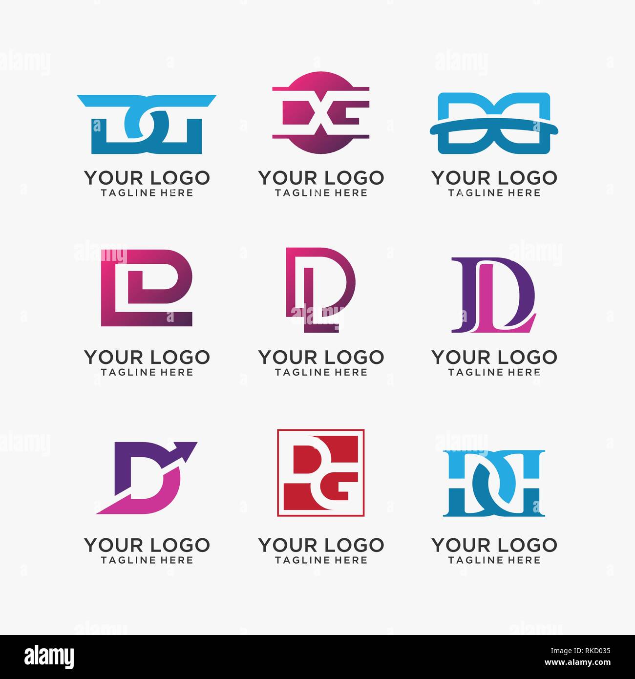 Logo D Banque d'images vectorielles - Alamy