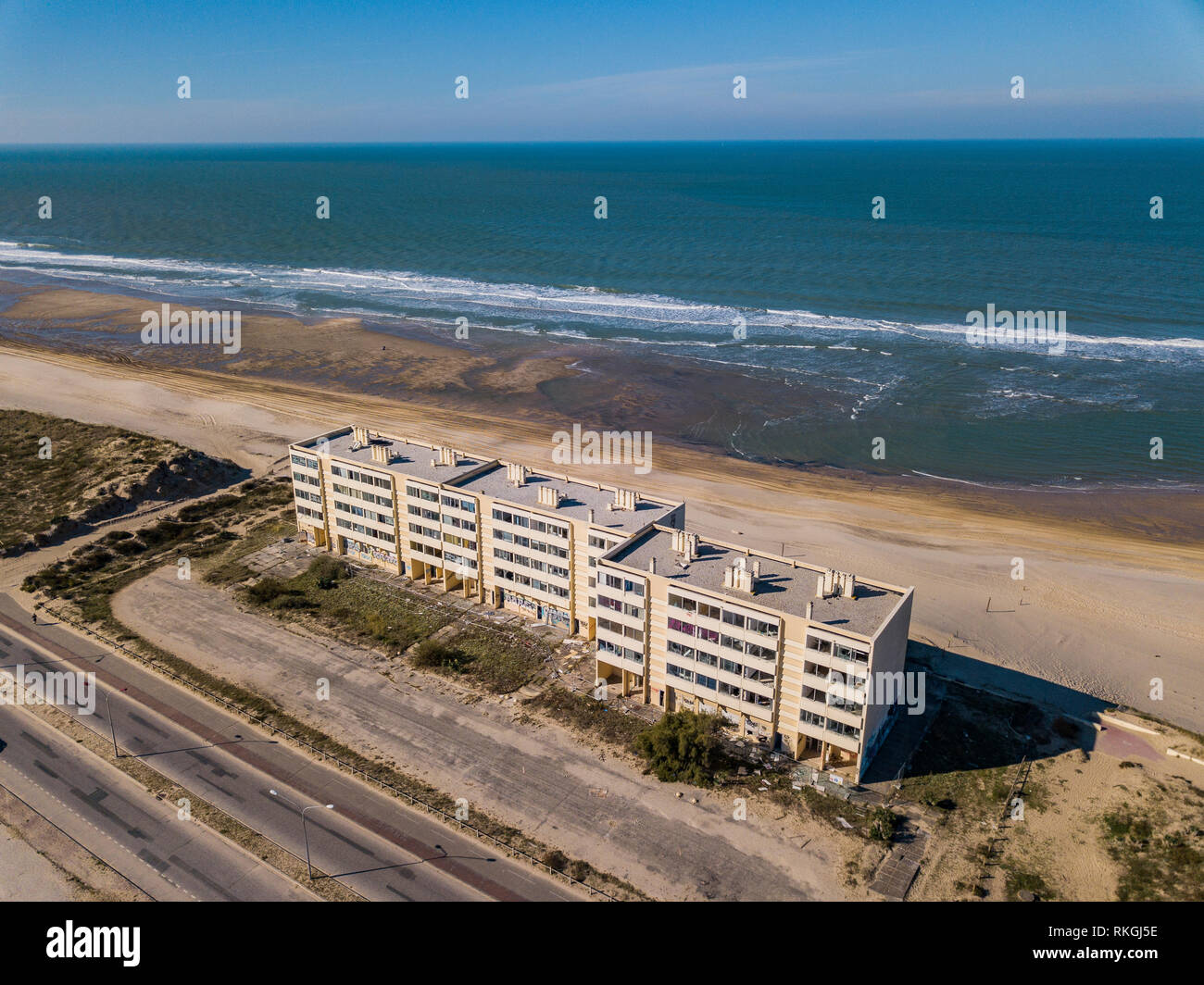Soulac-sur-Mer, France - 20 octobre 2018 : Construire le signal sur les ...