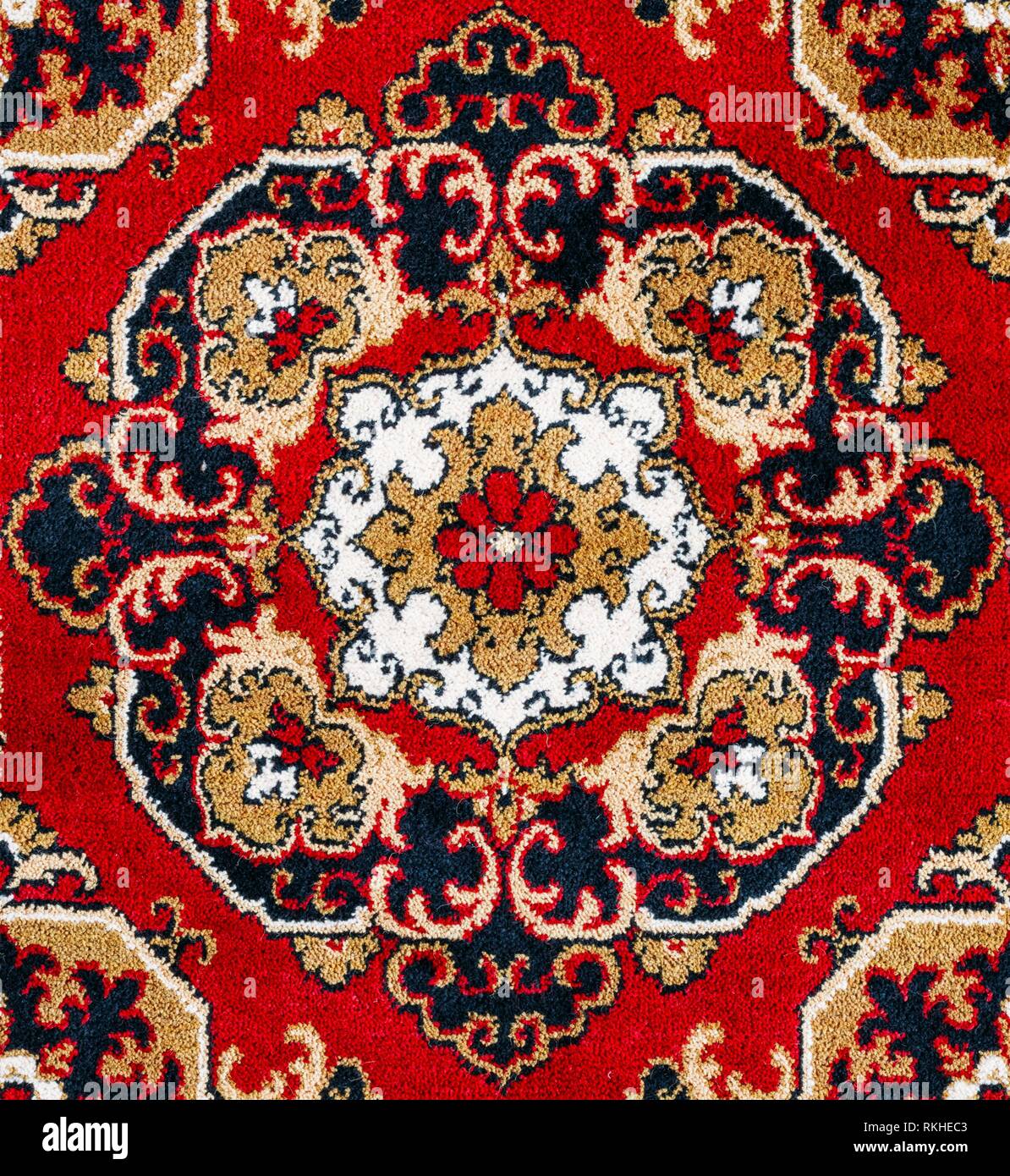 Red oriental persian carpet texture Banque de photographies et d’images ...