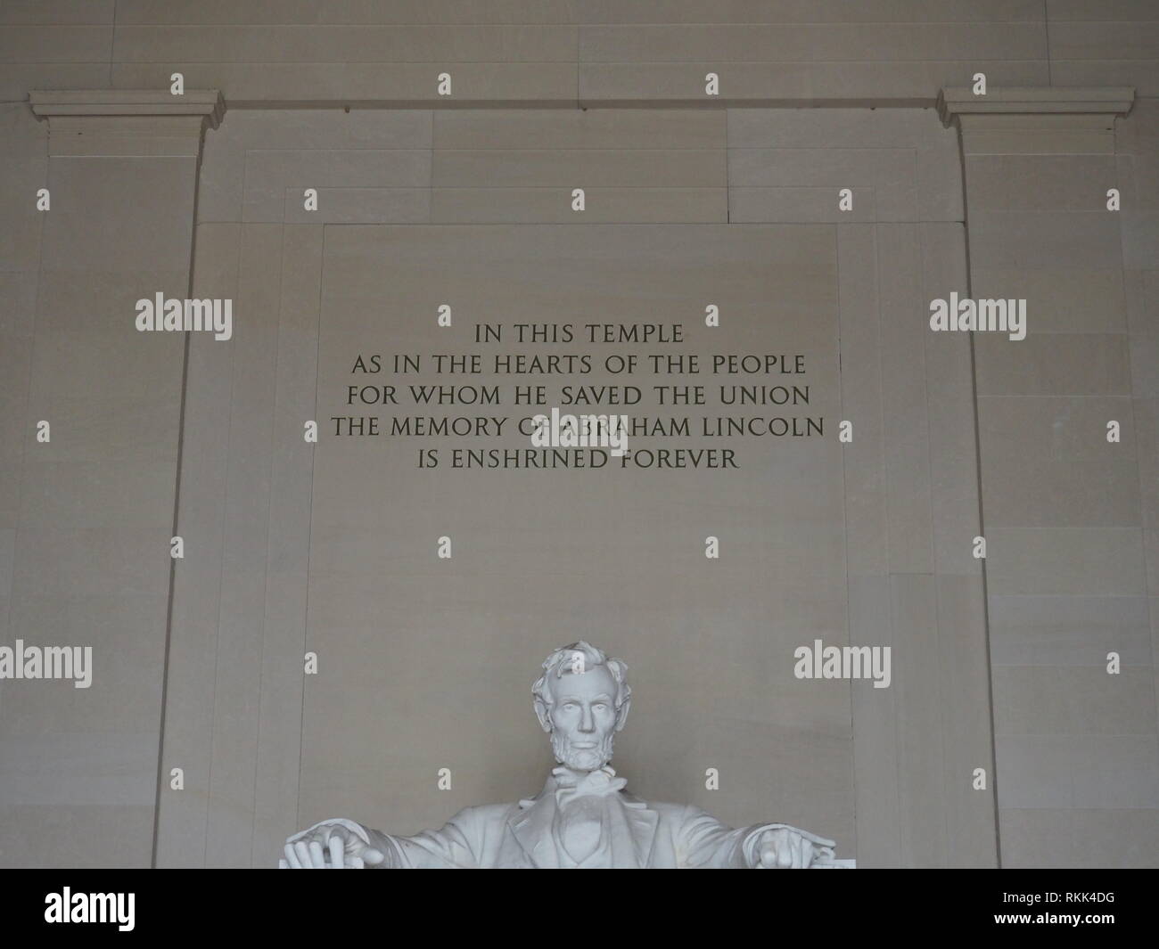 Inscription lincoln memorial Banque de photographies et d’images à ...