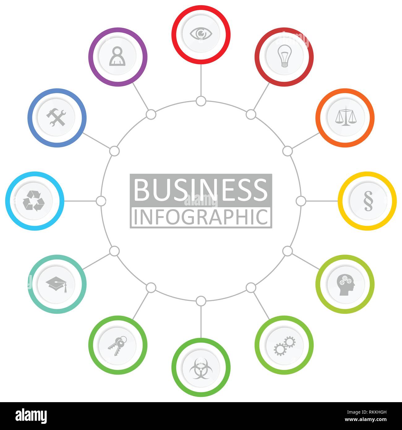 Infographic vector modèle pour Présentation, organigramme, diagramme ...
