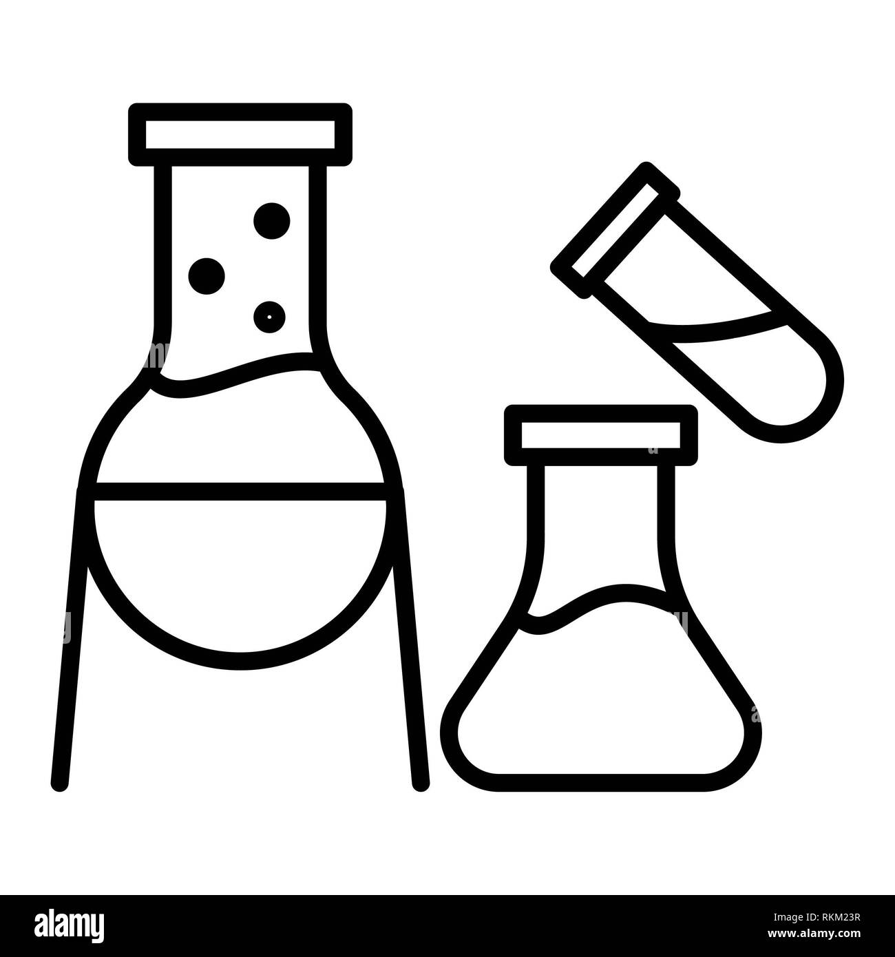 L'icône de bécher, Vector Illustration, Schéma de l'Éducation Photo ...