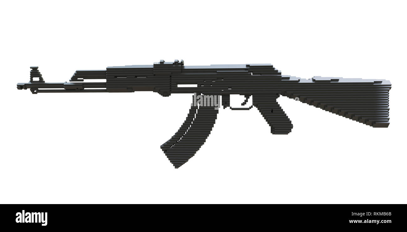 3d printed machine gun isolated Photo Stock - Alamy