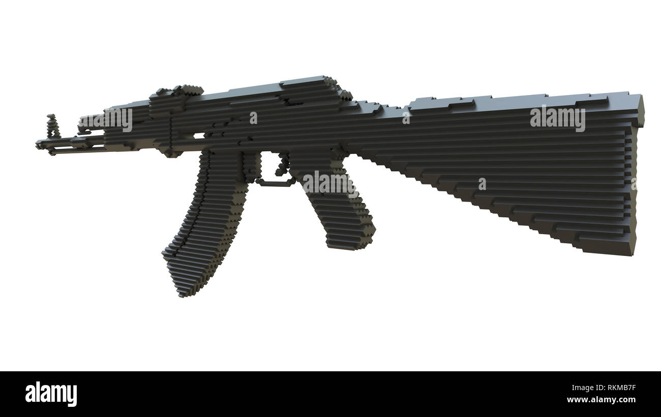3d printed machine gun isolated Photo Stock - Alamy