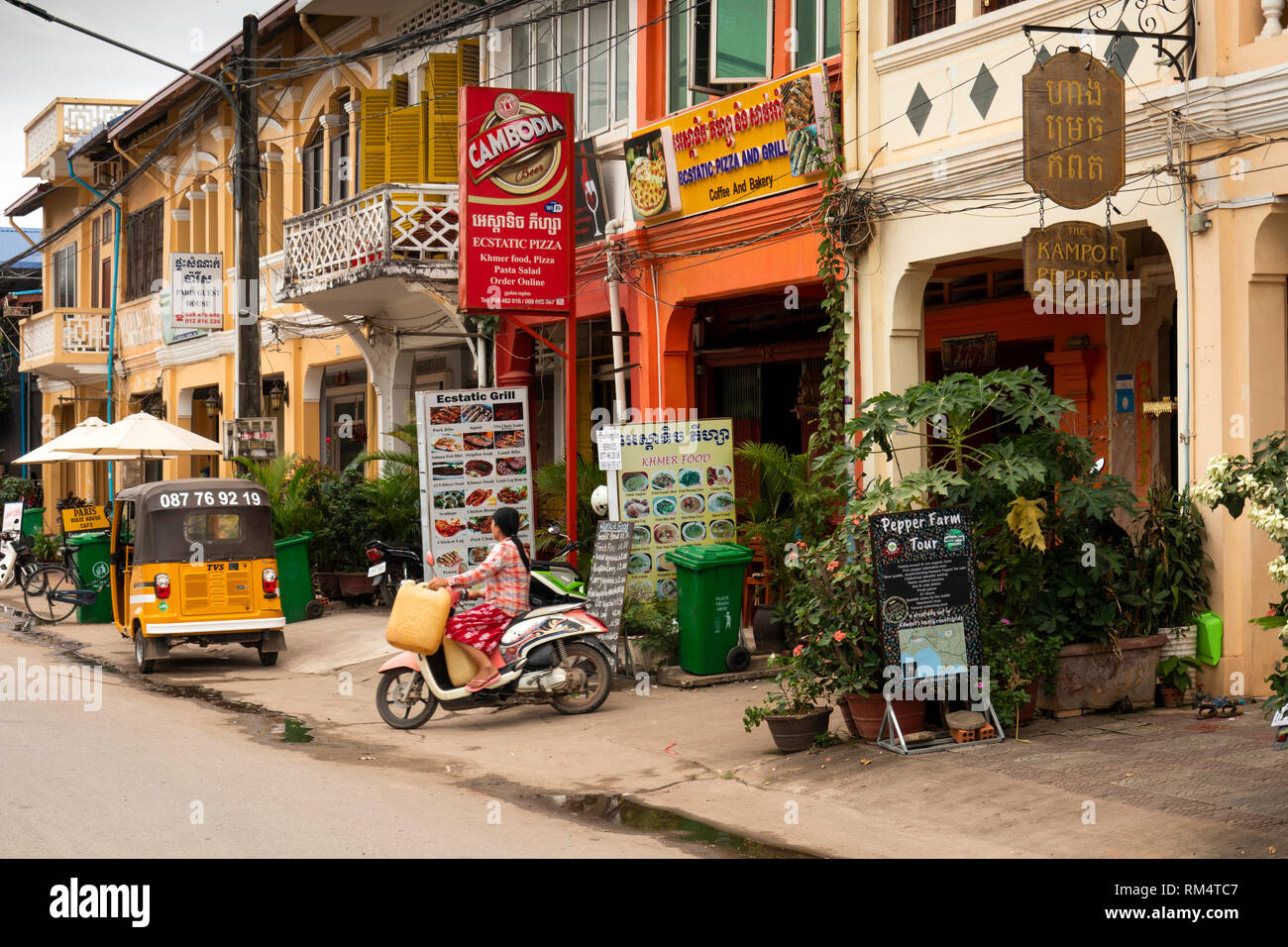 La province de Kampot, Cambodge, Kampot ville, quartier de l'ancien ...
