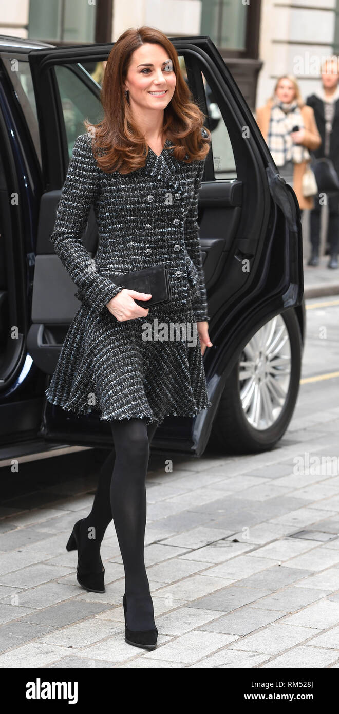 La duchesse de Cambridge arrive à Mercer's Hall à Londres pour assister ...