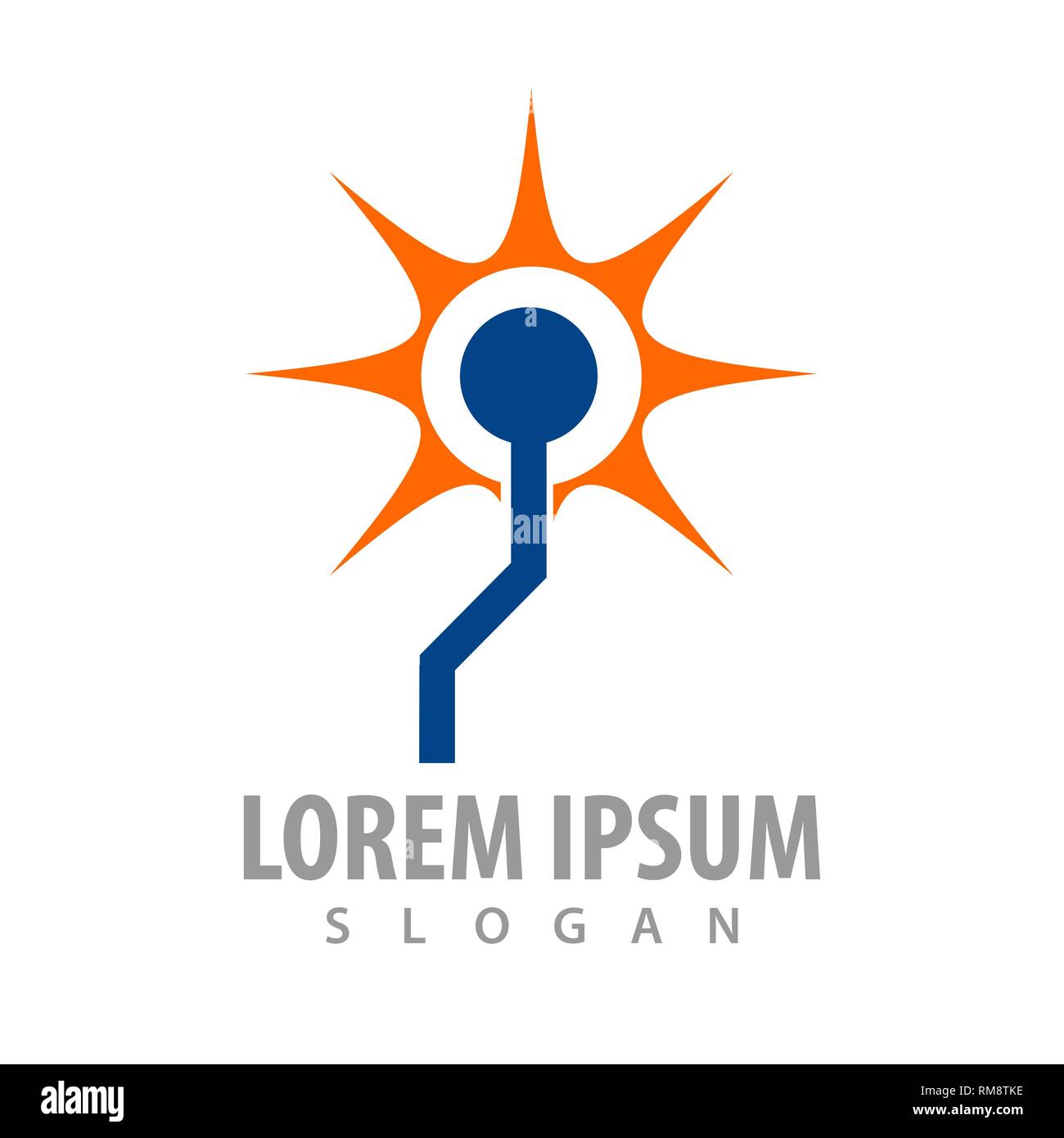 Stick logo rayons concept design. L'élément de modèle graphique symbole ...