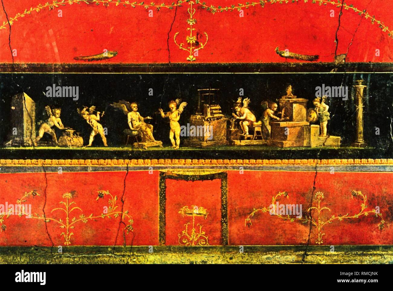 Les fouilles de Pompéi : fresques, La Casa dei Vetti (image d'archives ...