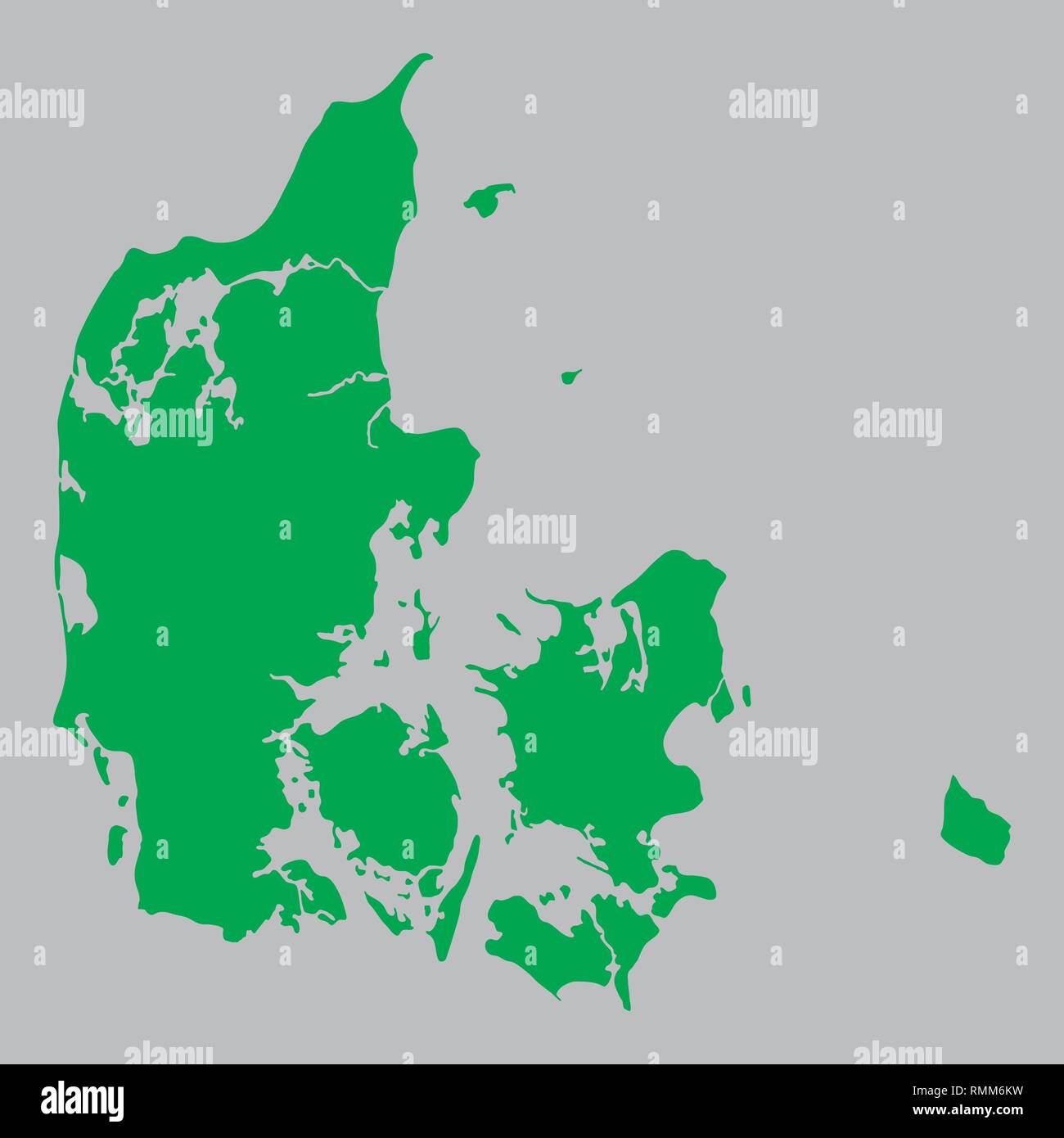 Jylland map Banque d'images vectorielles - Alamy