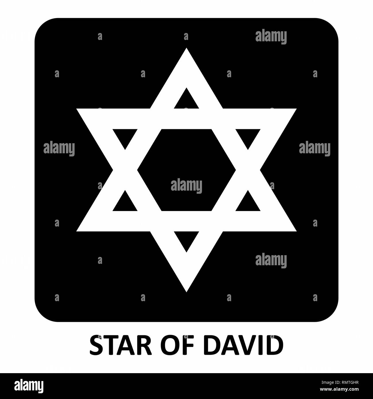 étoile de david symbole juif Banque d'images noir et blanc - Alamy