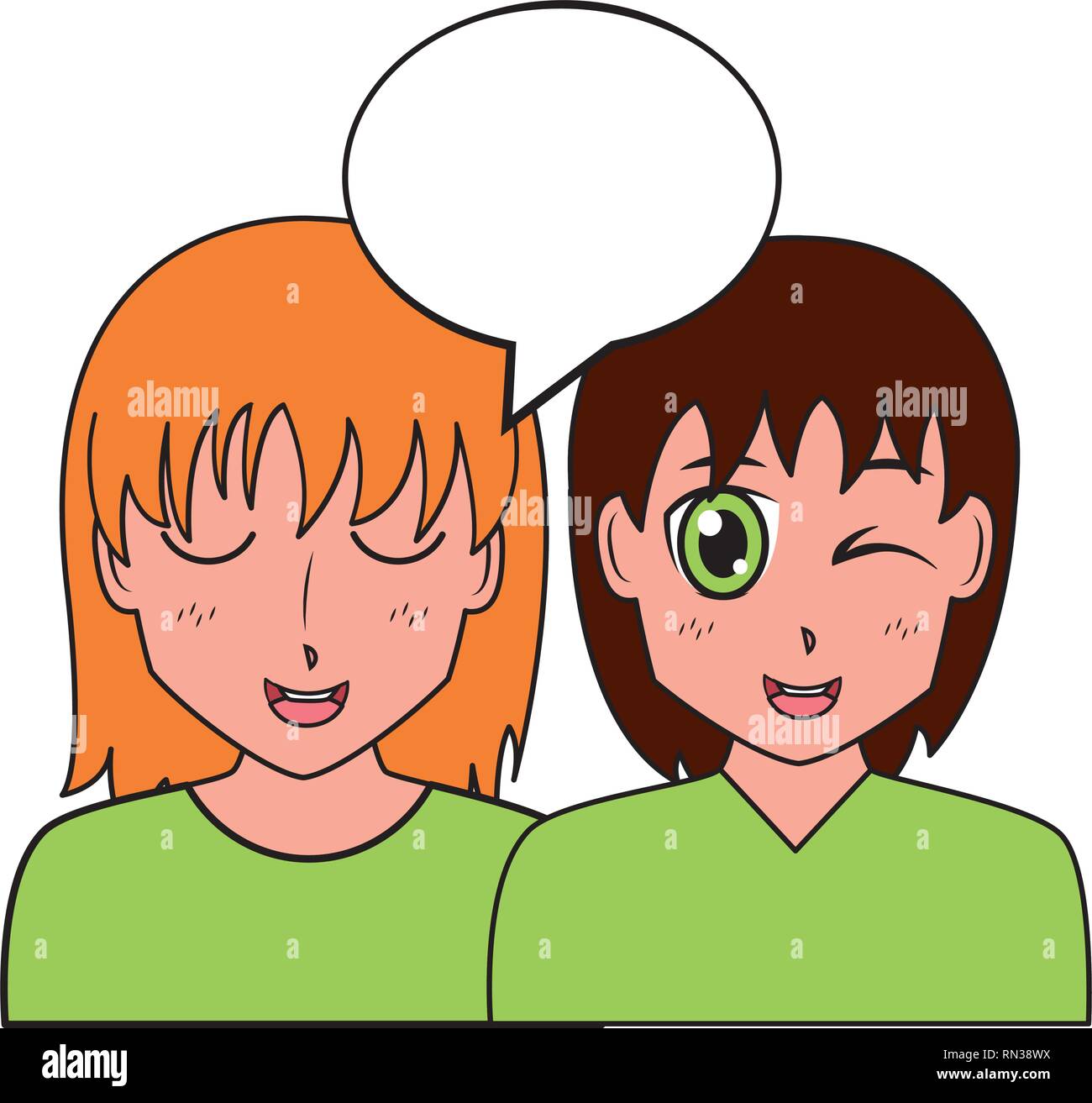 Cartoon girl talking comic Banque d'images vectorielles - Page 2 - Alamy